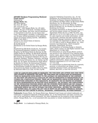 Asp.Net Database Programming Weekend Crash Course | PDF