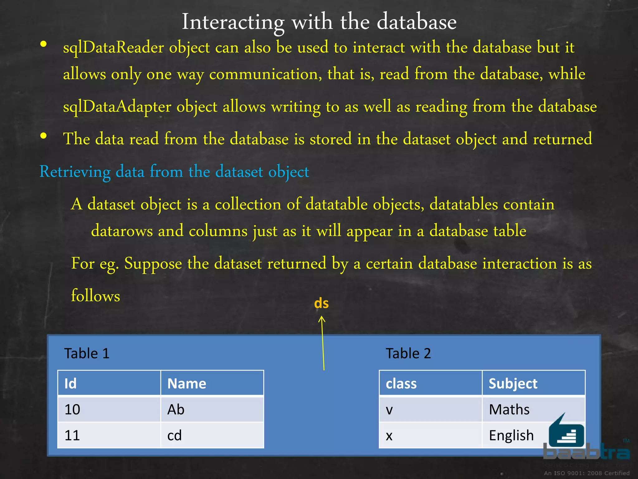Aspnet Database Connectivity Pdf Databases Computer Software