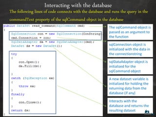 ASP.NET- database connectivity | PDF | Databases | Computer Software and Applications