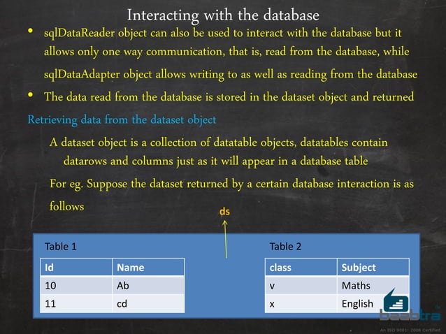 Aspnet Database Connectivity Pdf Databases Computer Software And Applications