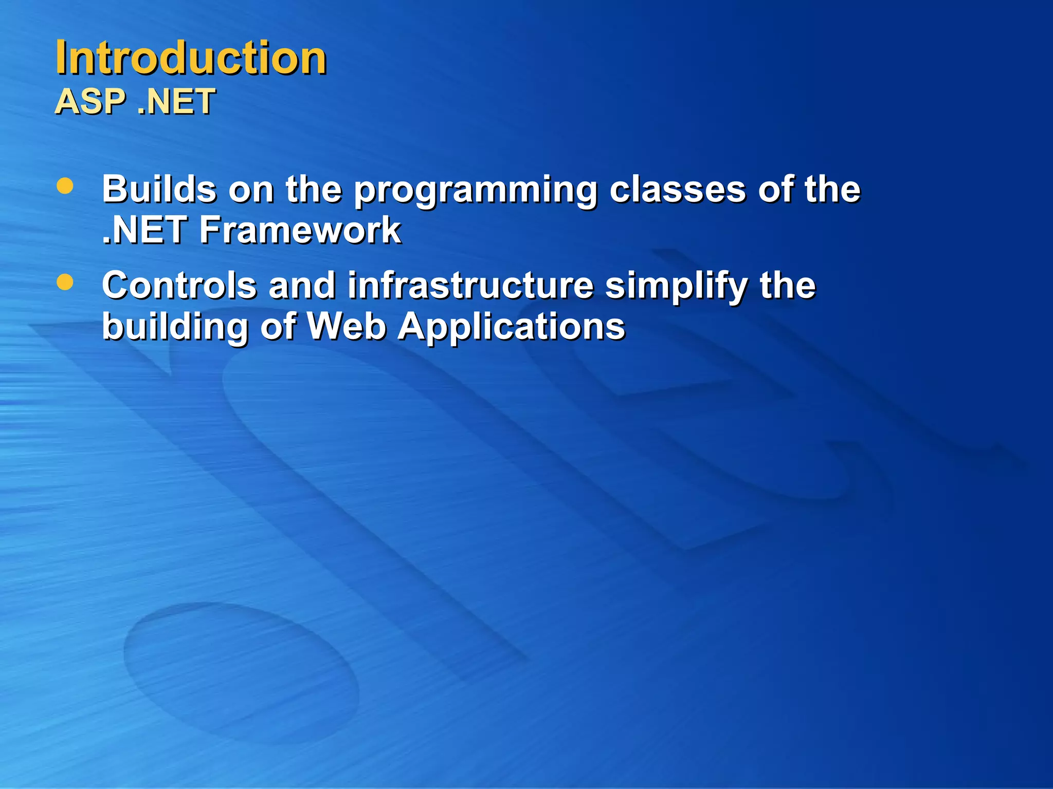 ASP.NET OVERVIEW | PPT