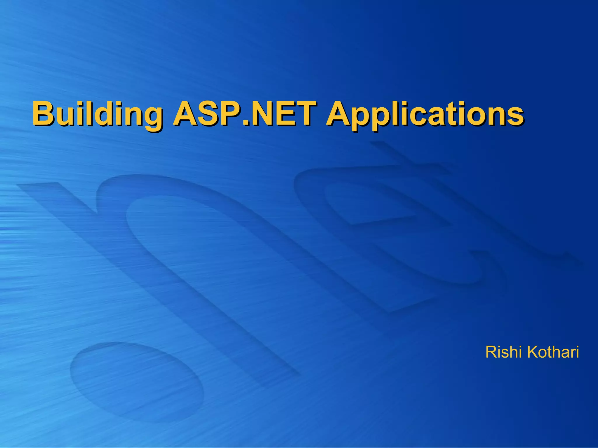 ASP.NET OVERVIEW | PPT