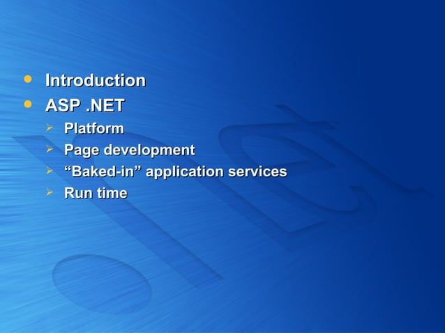 ASP.NET OVERVIEW | PPT