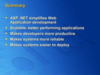 ASP.NET OVERVIEW | PPT