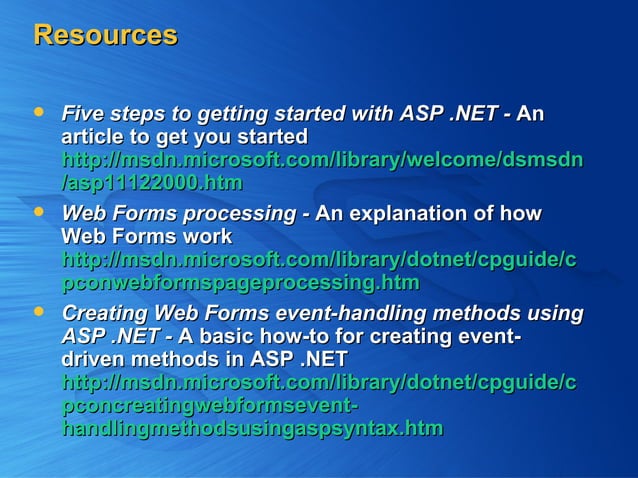 ASP.NET OVERVIEW | PPT