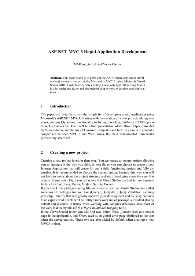 ASP.NET MVC3 RAD | PDF