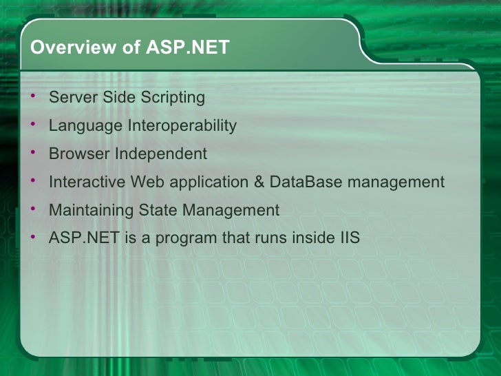Aspnet Tutorial Presentation 1