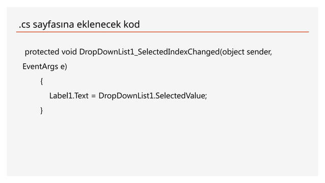 Asp Net Web Form Notları, Web Form Elemanları | PPT
