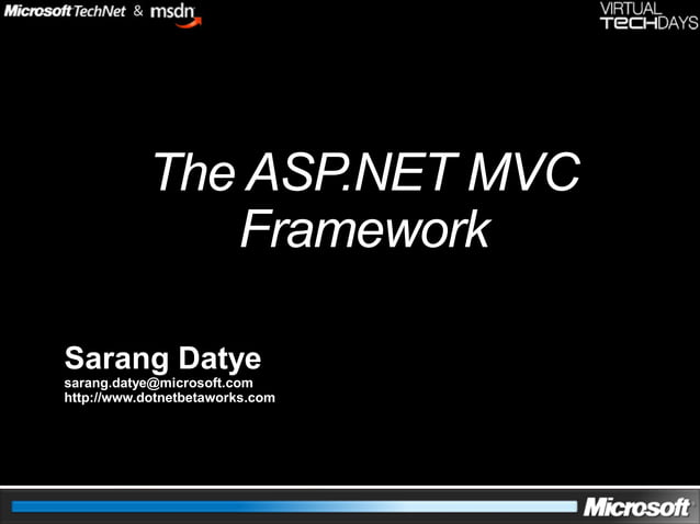 Asp.Net MVC Framework Design Pattern | PPT