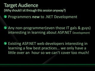 ASP.NET Best Practices - Useful Tips from the Trenches | PPT