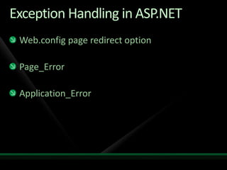 ASP.NET Best Practices - Useful Tips from the Trenches | PPTX