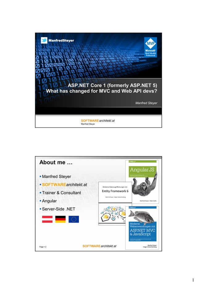 ASP.NET Core 1 for MVC- and WebAPI-Devs | PDF