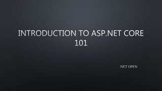 ASP.NET Core 101 | PPTX