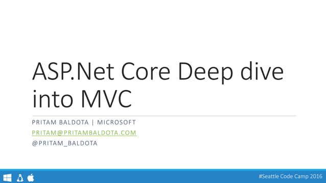 ASP.Net Core Deep Dive into MVC | PPT