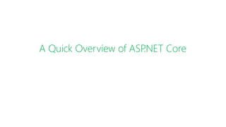 ASP.NET Core Overview | PPTX