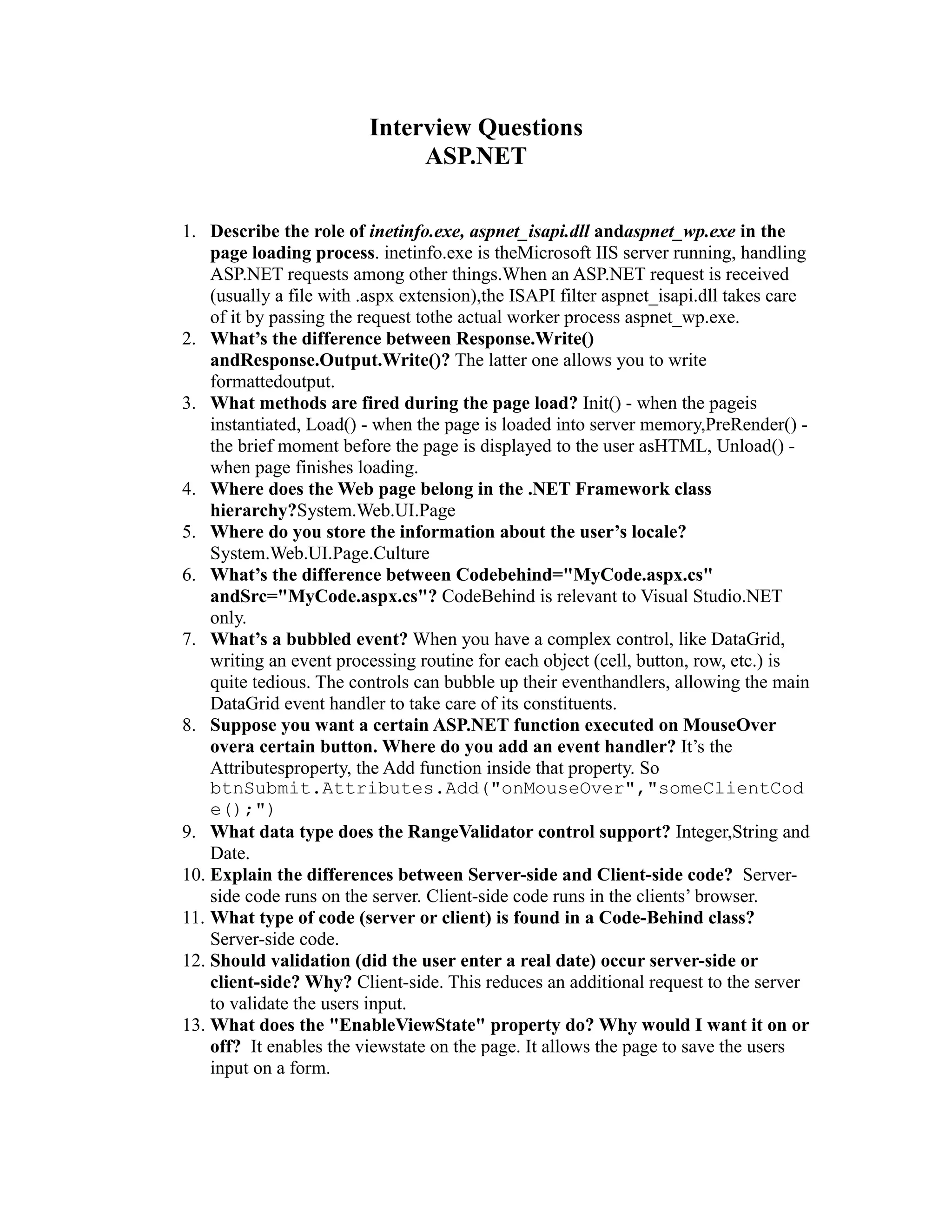 Asp Net Interviewquestions Pdf
