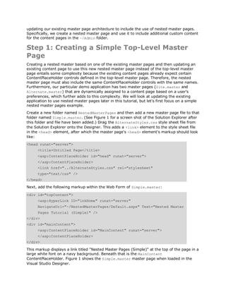 Aspnet master pages_tutorial_10_cs | PDF