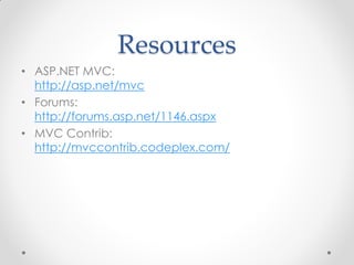 ASP.NET MVC | PDF | Web Design and HTML | Internet