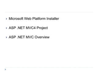 ASP NET MVC | PPTX | Web Development | Internet