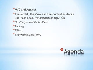 Asp.Net MVC Intro | PPT