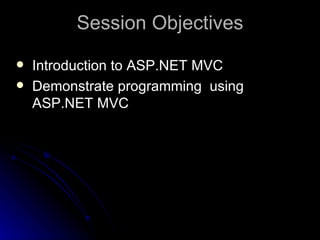 Introduction to ASP.NET MVC 1.0 | PPT
