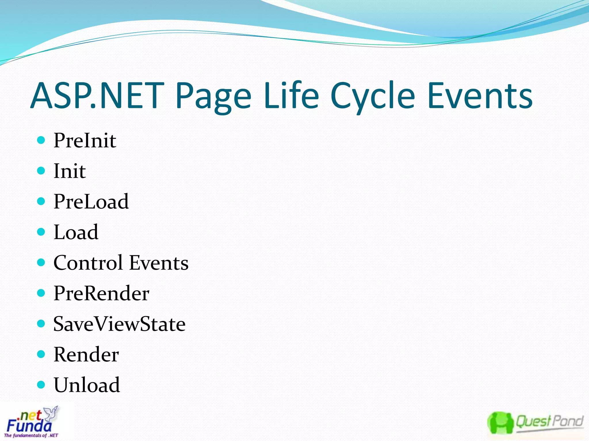 ASP.NET Page Life Cycle | PPTX