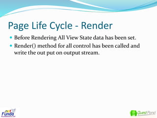 ASP.NET Page Life Cycle | PPTX