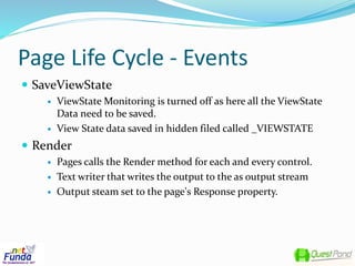 ASP.NET Page Life Cycle | PPTX