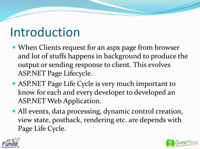 ASP.NET Page Life Cycle | PPTX