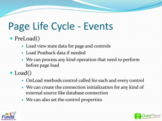 Aspnet Page Life Cycle Ppt 
