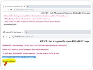 Asp.net state management | PDF
