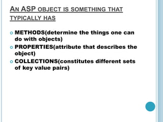 Asp objects | PPT