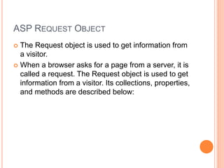 Asp objects | PPTX