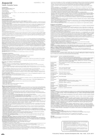 Aspocid tablet, chewable tablet | PDF | Pharmaceutical Drugs | Medical ...