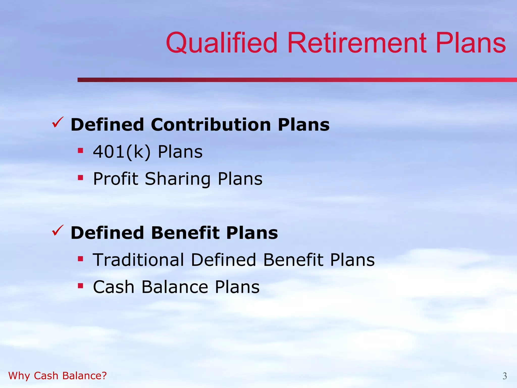 Cash Balance Plans | PPT