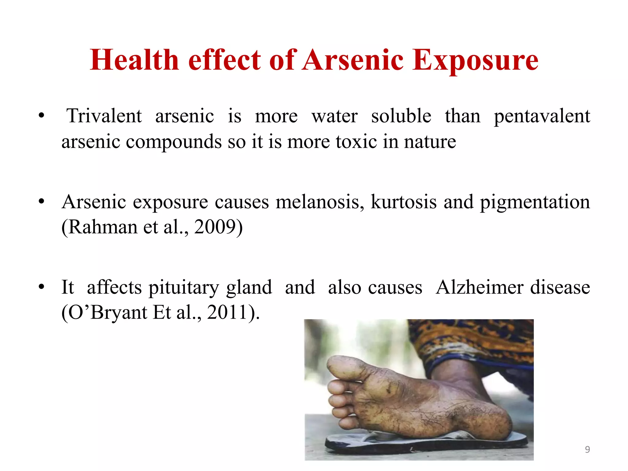 Management of Arsenic Contamination in Groundwater | PPTX