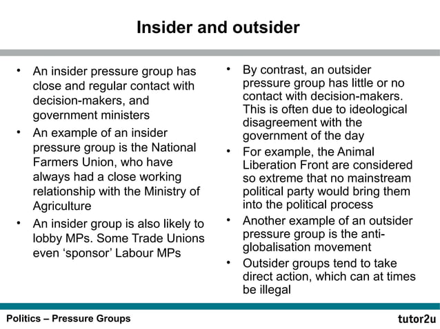 As pressure groups | PPT