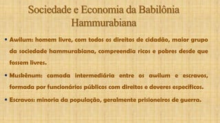 As Primeiras Leis e o Código de Hammurabi | PPTX