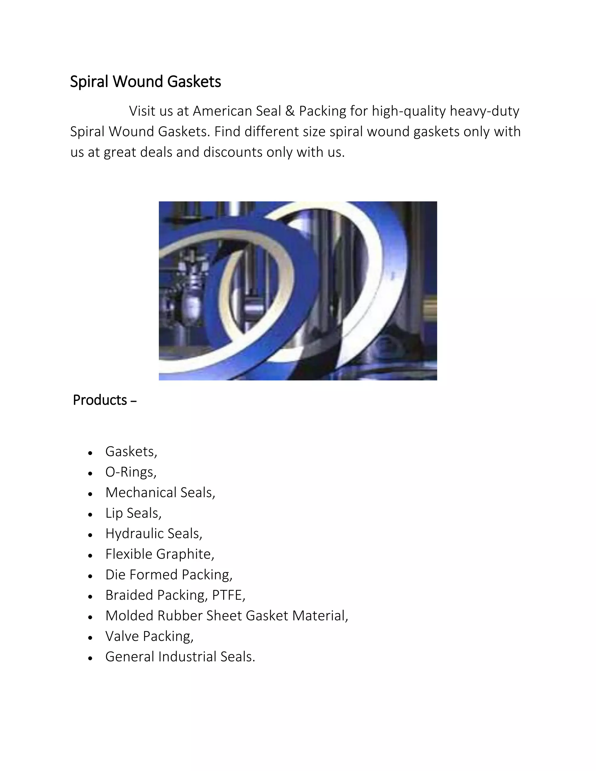 Spiral Wound Gaskets | PDF