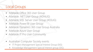 Adelaide Office 365 User Group March Intro Slide Deck | PPT