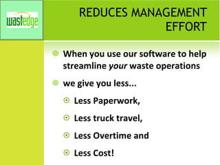 Asp Wastedge Intro S | PPT | Business | Business and Finance