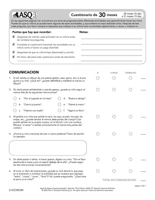 Asq 3 30 meses | PDF