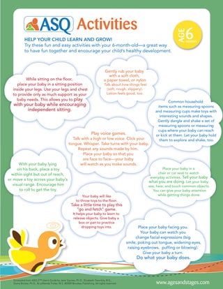 ASQ-3 Parent Activities | PDF