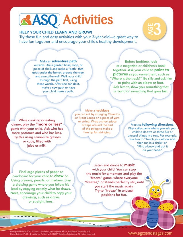ASQ-3 Parent Activities | PDF