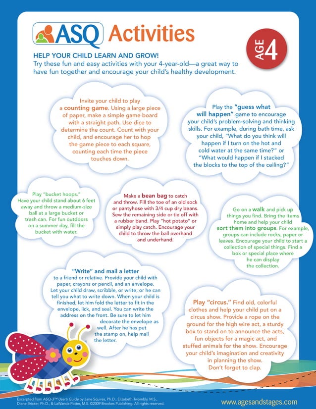 ASQ-3 Parent Activities | PDF