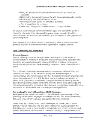 Asq certification-exam-pass-rate | PDF