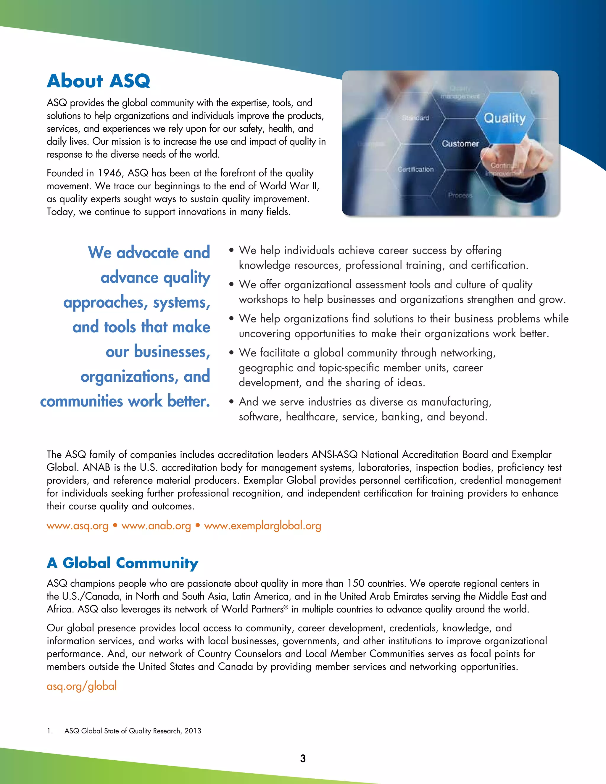 Asq overview-brochure | PDF