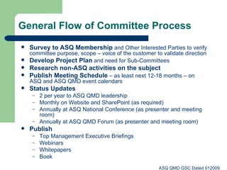ASQ QMD GSC Executive Overview 010209 | PPT