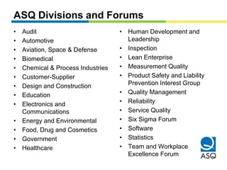 Asq at a glance | PPTX