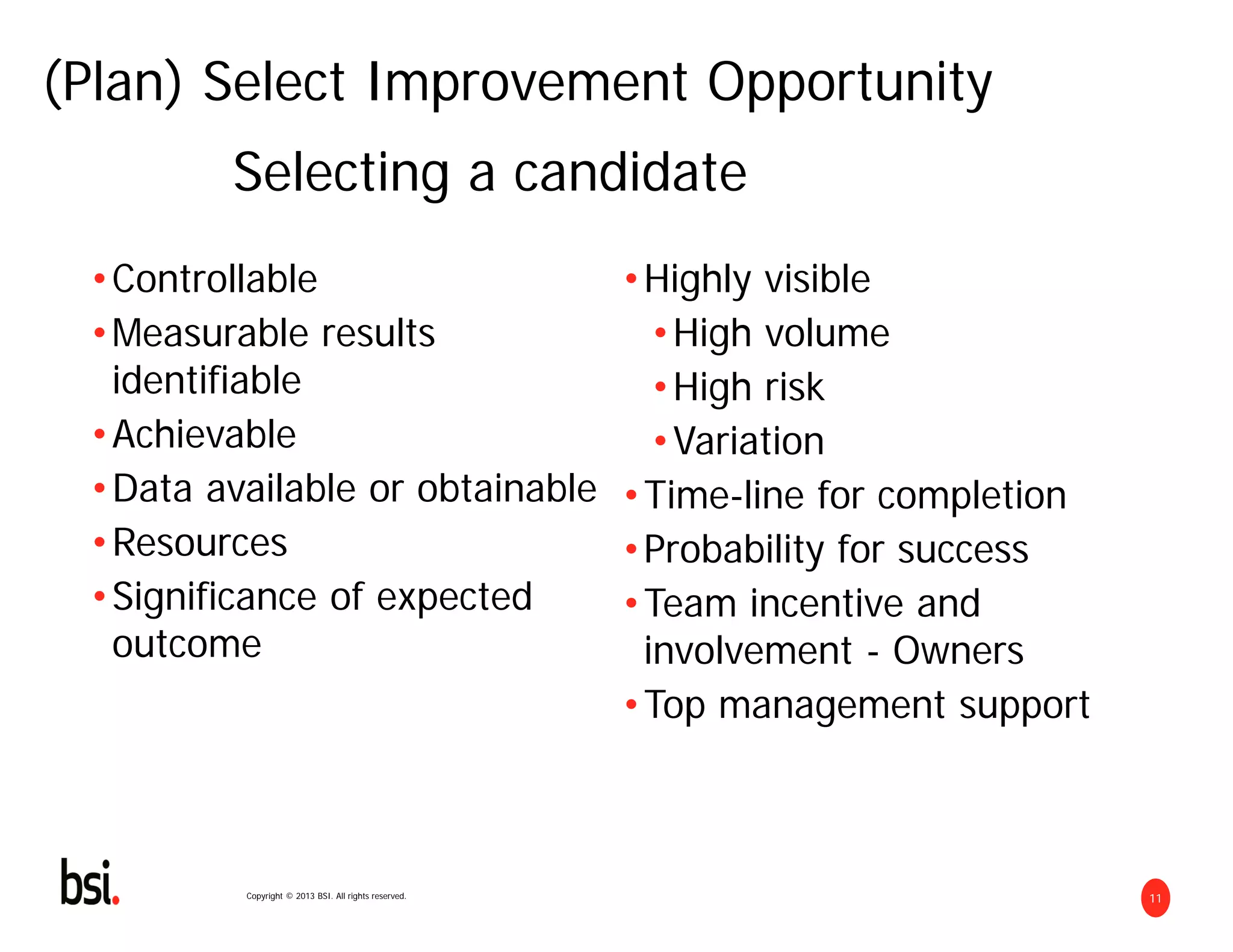 Detailed concepts of the Plan Do Check Act Process – Critical to ...